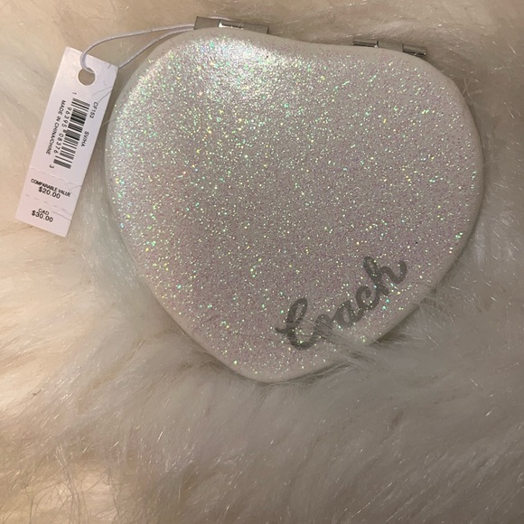 Coach | Other | Coach Glitter Heart Compact | Poshmark